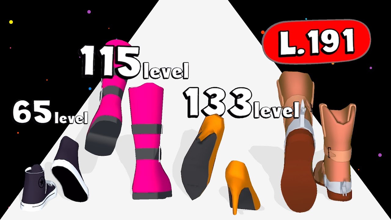 LEVEL UP 'Shoe Race 3D' - Noob Pro Hacker (Max Level) - YouTube