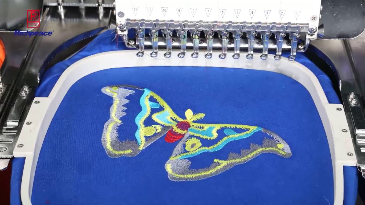 Richpeace Computerized Multi-heads Cap/Tubular Embroidery Machine - YouTube