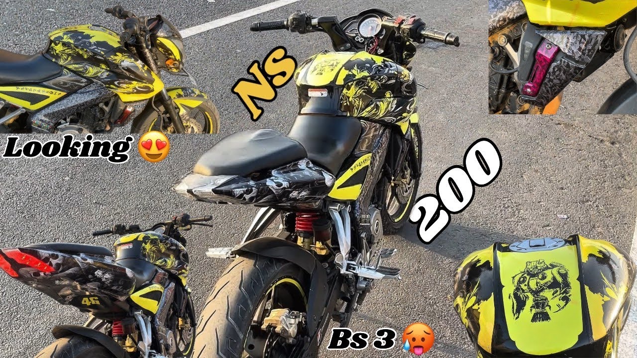Ns 200 full wrap modifications 😍 bs 3 Ns 200 hai - YouTube