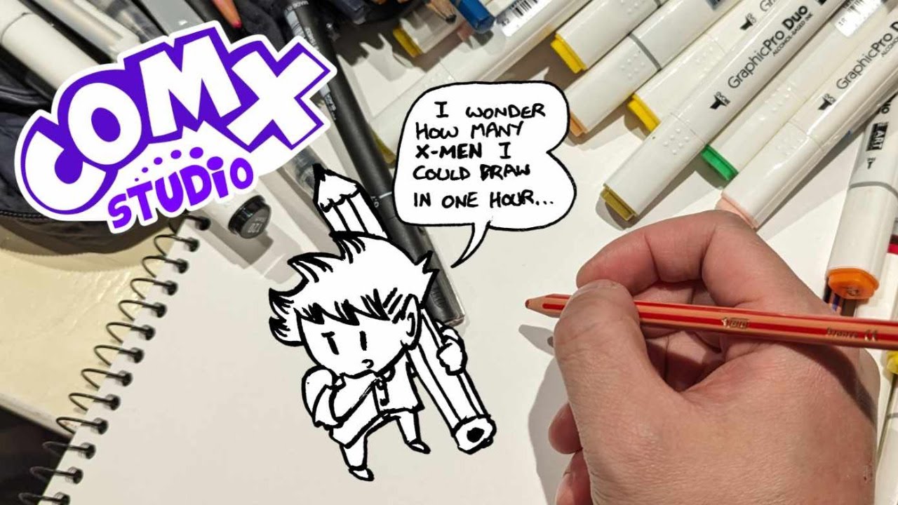 How many X-men can Tom draw in an hour? - YouTube