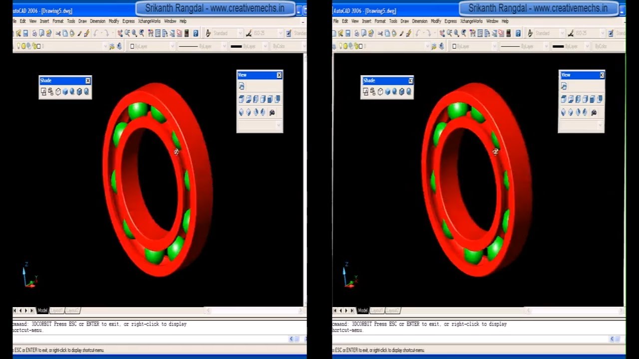 AutoCAD Demo modelling a Bearing in 3D - YouTube