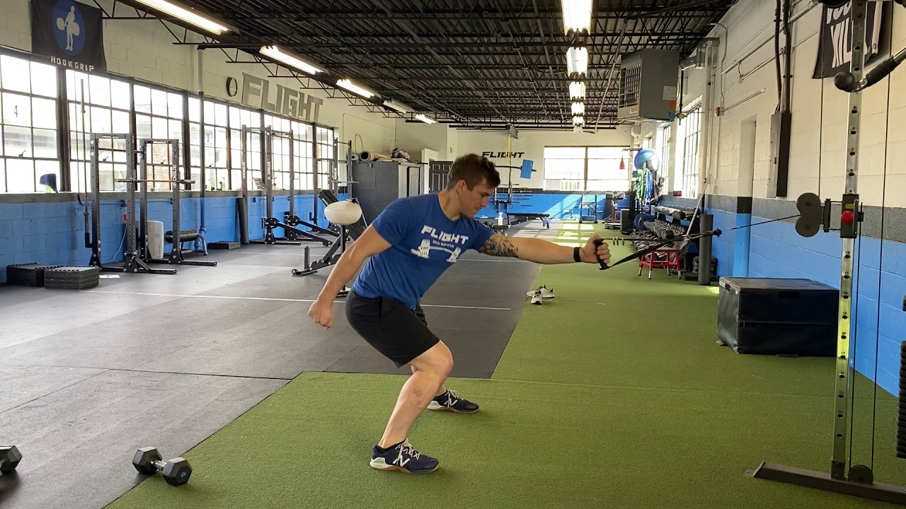Cable Assisted Lateral Lunge - YouTube
