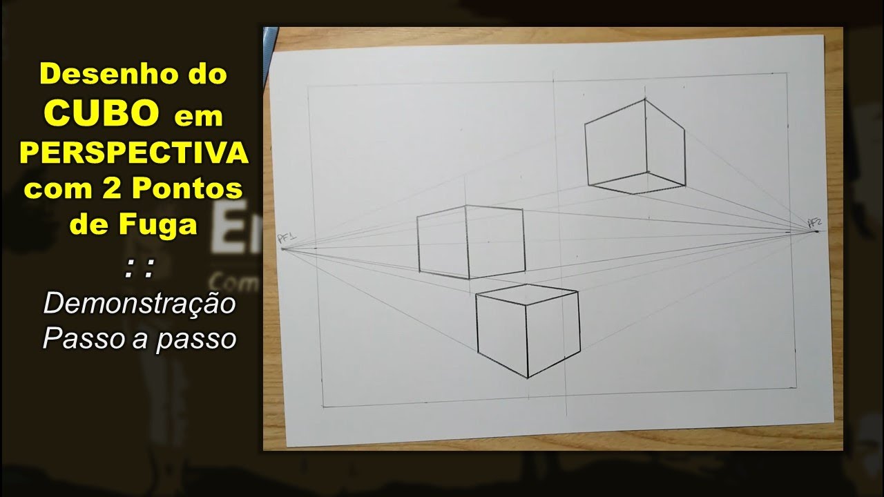 O CUBO em PERSPECTIVA com 2 Pontos de Fuga - YouTube