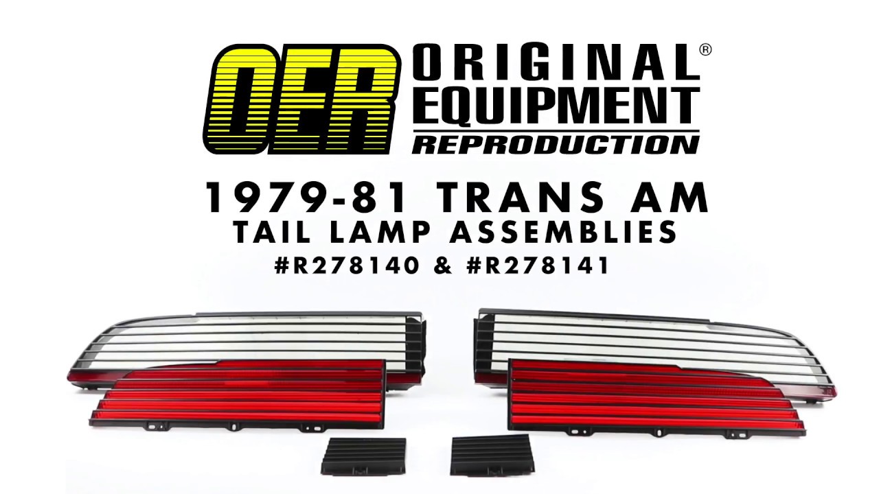 OER 1979-81 Pontiac Firebird Trans Am Tail Lamp Assemblies - YouTube