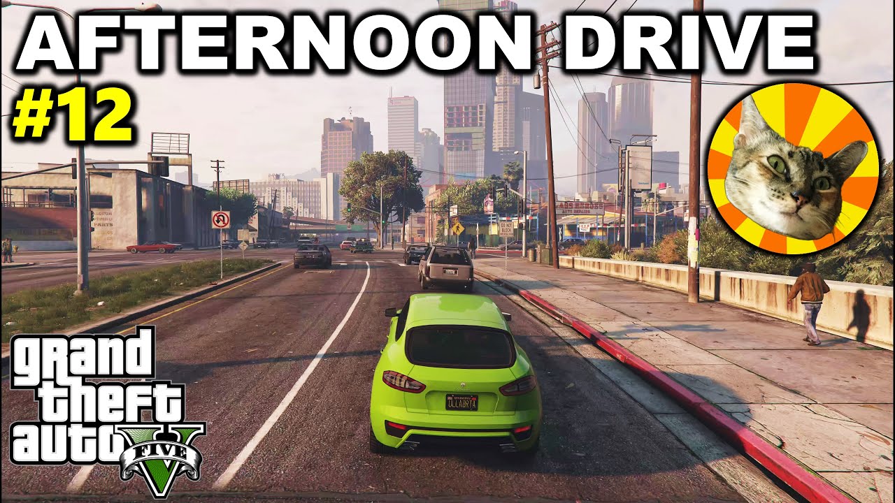 Just Driving #12 - GTA V - Afternoon downtown drive - YouTube