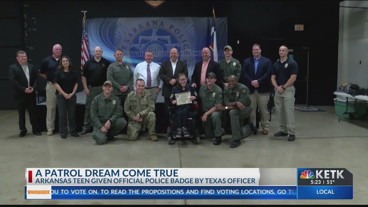 Texarkana, Texas, police department honors Arkansas teen with official ...