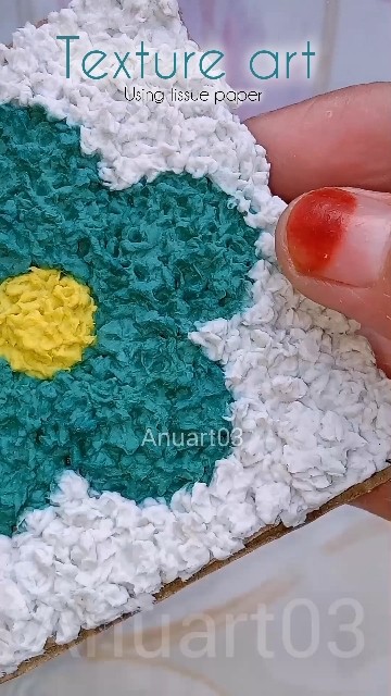 *SaTiSfYiNg tExTuRe ArT* painting using tissuepaper easy and simple # ...