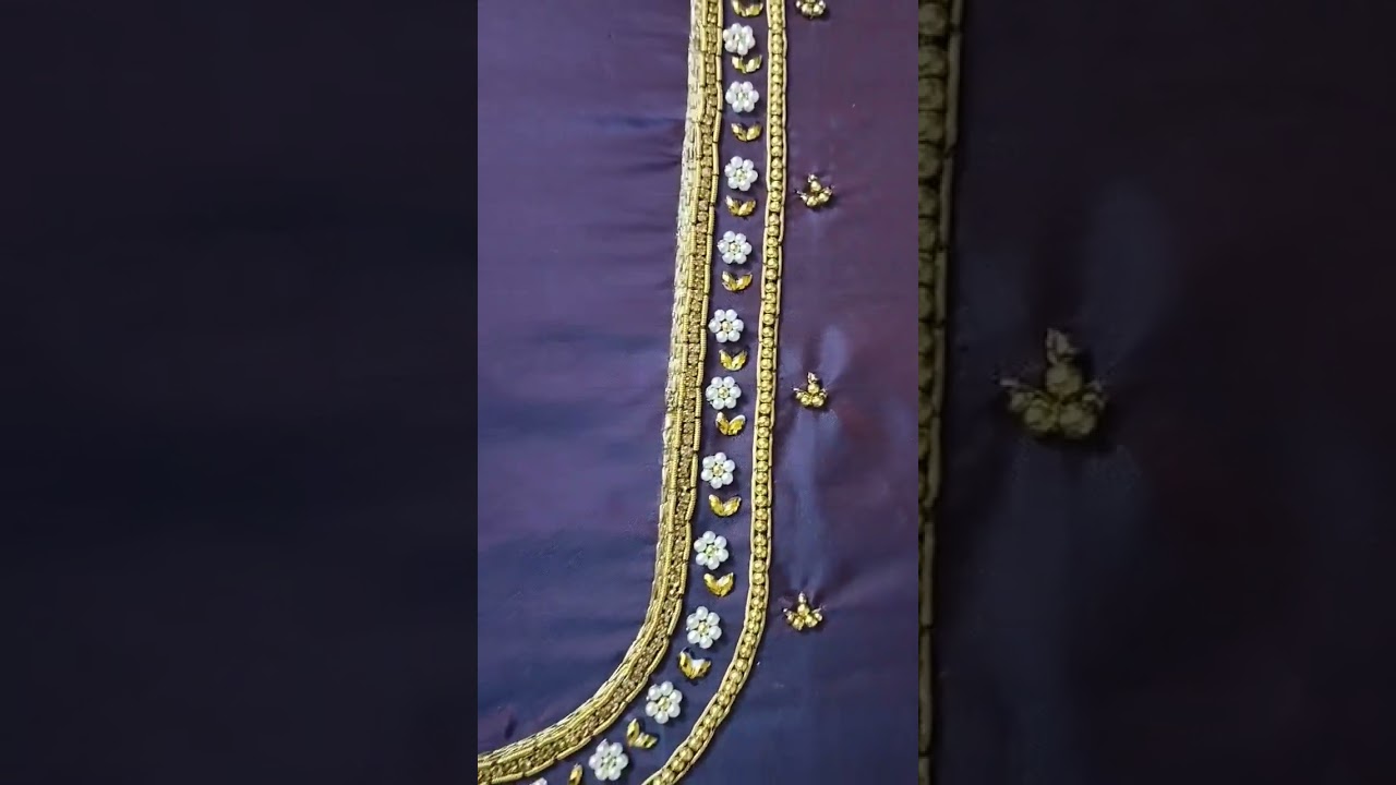 very simple aari work - YouTube