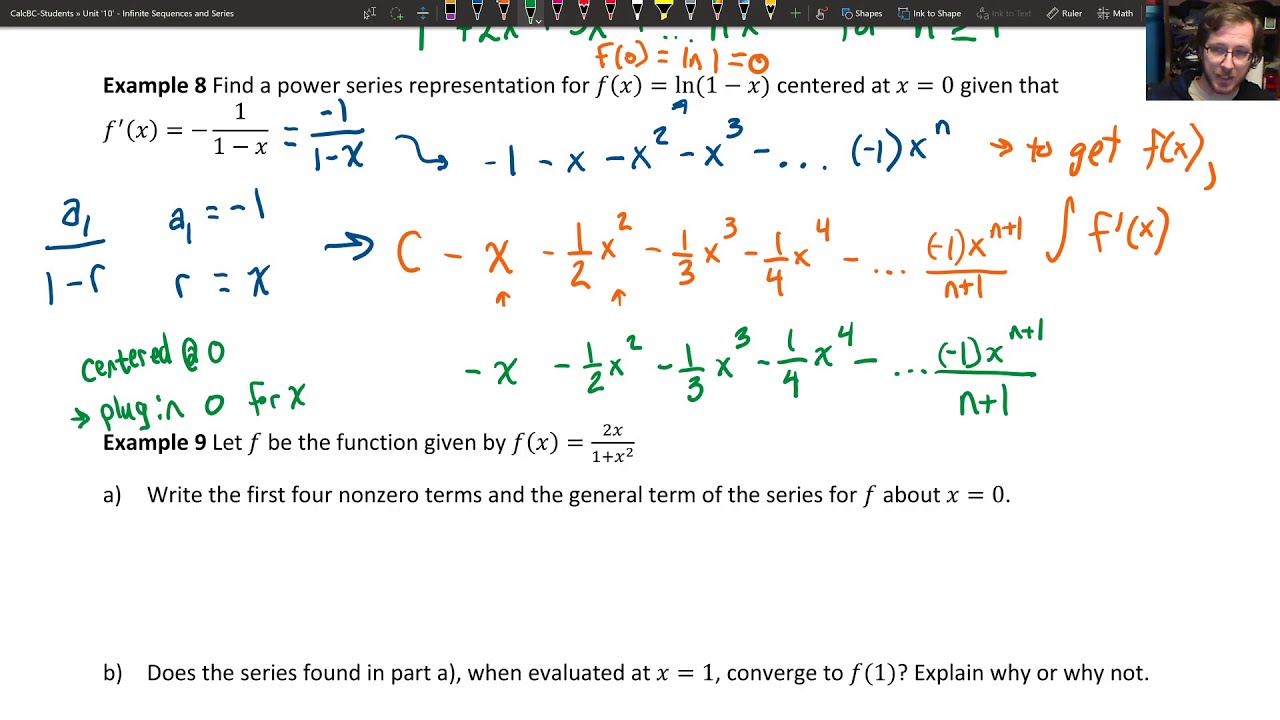 ADMHS AP Calc BC - Unit 10 - Differentiation and Integration of Power ...