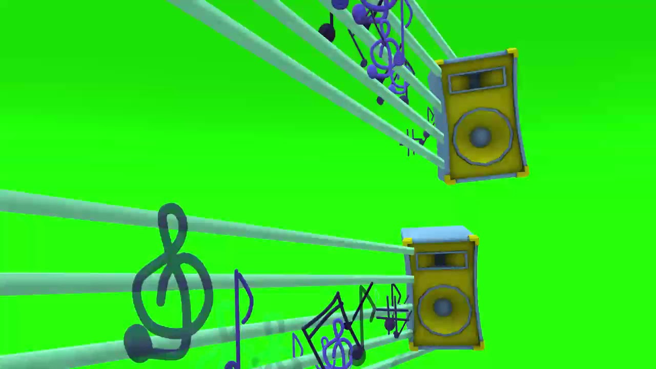 Green Screen Clips - Music Notes on Score 14 - YouTube