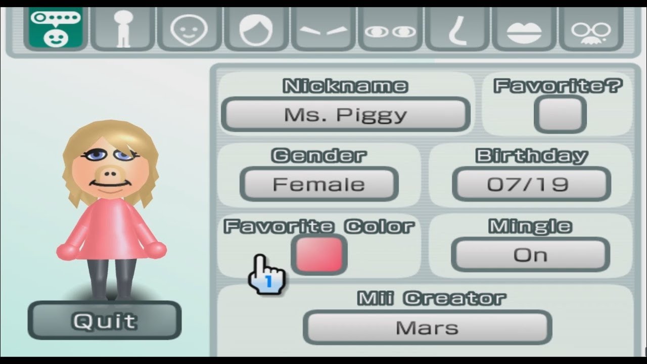 Miss Piggy - The Muppets - Mii 782 - YouTube