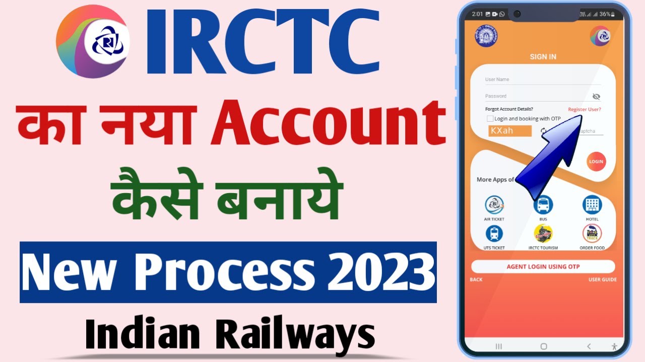 how to create irctc account | irctc account kaise banaye - 2023 - YouTube