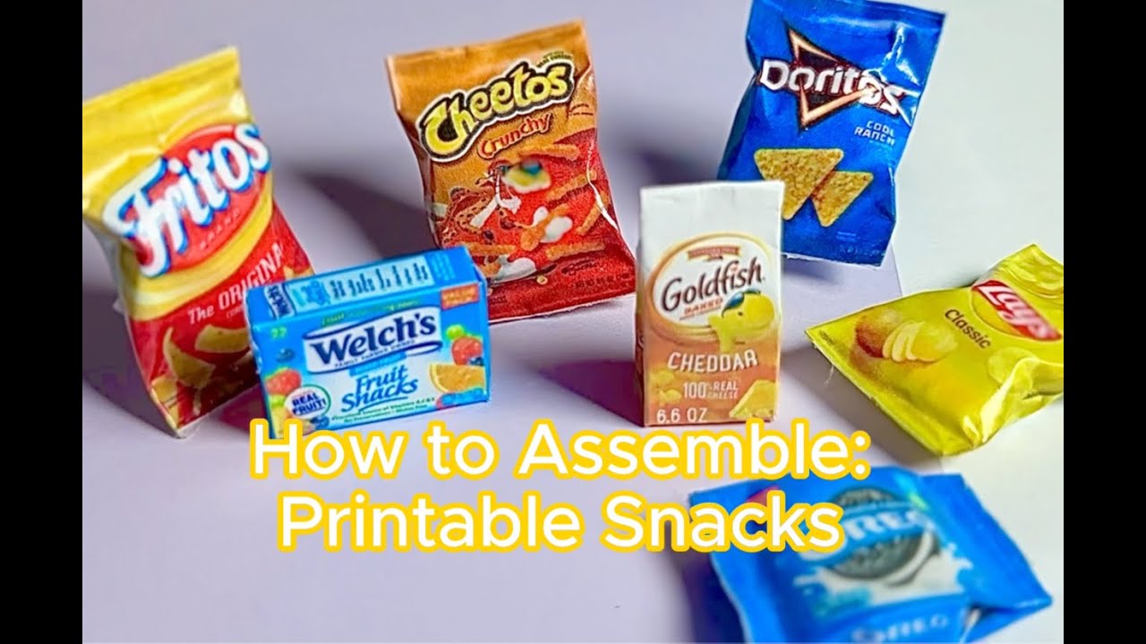 MINI Printable Snacks TUTORIAL! 🥨🍪💙 | MC's MINIS - YouTube