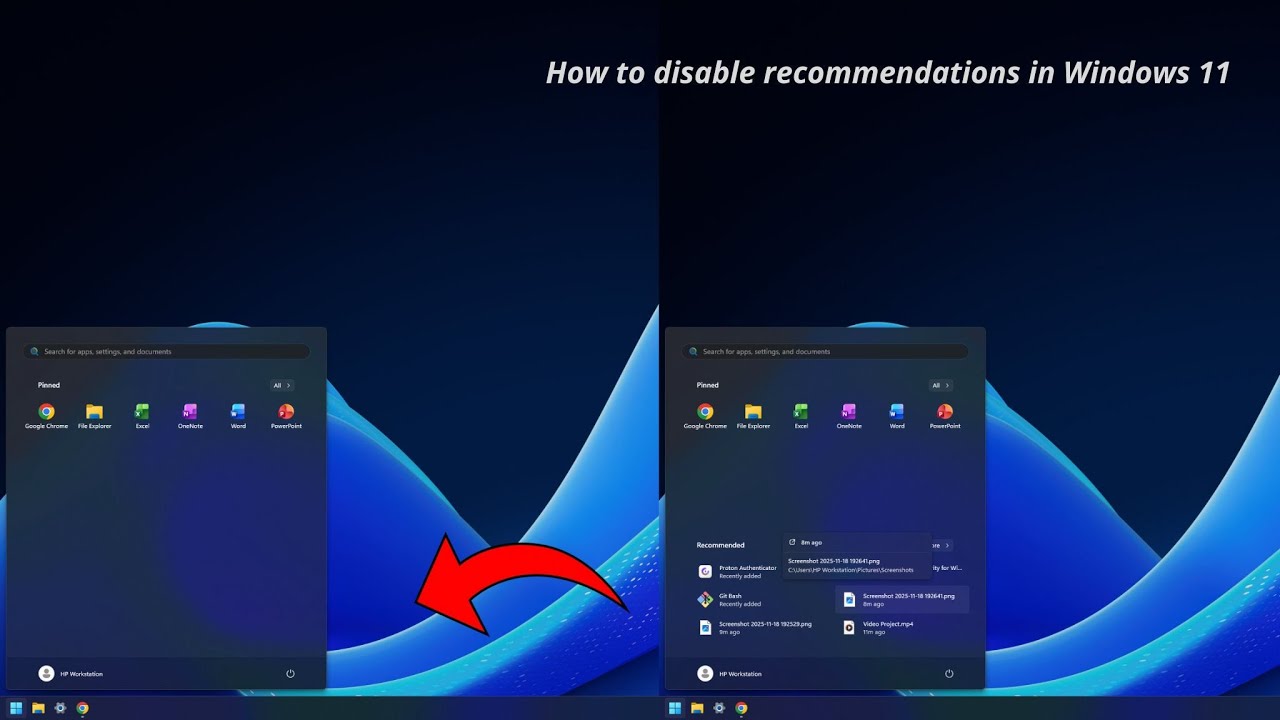 How to Disable Start Menu Recommendations in Windows 11 - YouTube