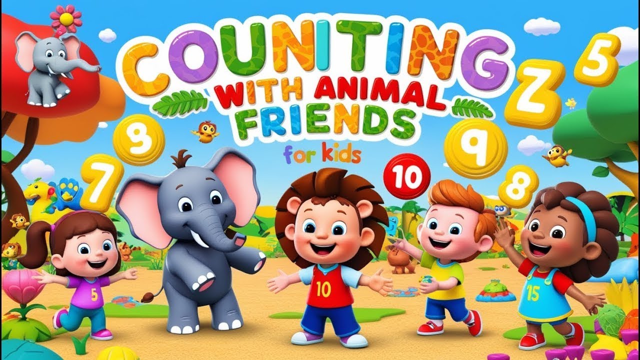 Counting with Animal Friends | Numbers & Fun Animal Sounds Song ...