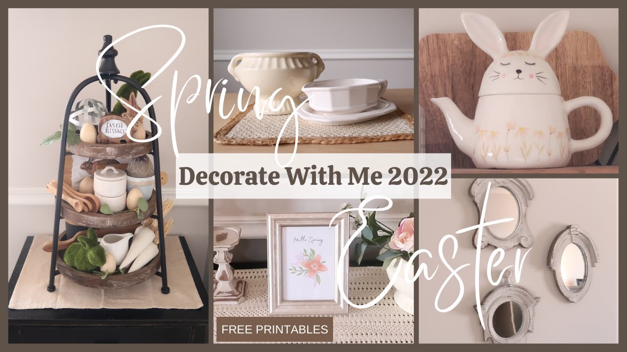 SPRING DECOR IDEAS 2022 | FARMHOUSE EASTER TIERED TRAY | UPDATES ...