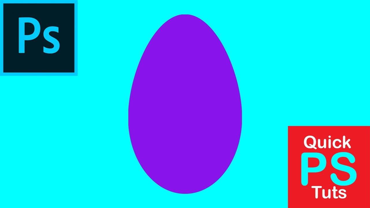 Quick! How to Draw a Simple Egg Shape in Photoshop in 1 Minute! - YouTube