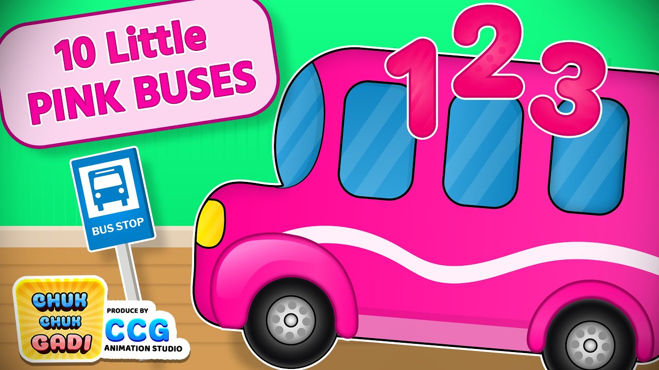 10 Little Buses 🚌🎵 | Nursery Rhyme for Kids | Learn Counting 1 to 10 ...