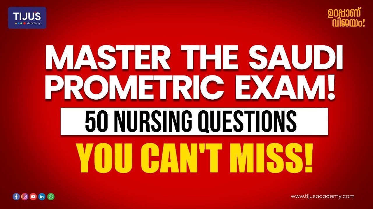 Master Saudi Prometric: 50 Must-Know Nursing Questions | Top Prometric ...