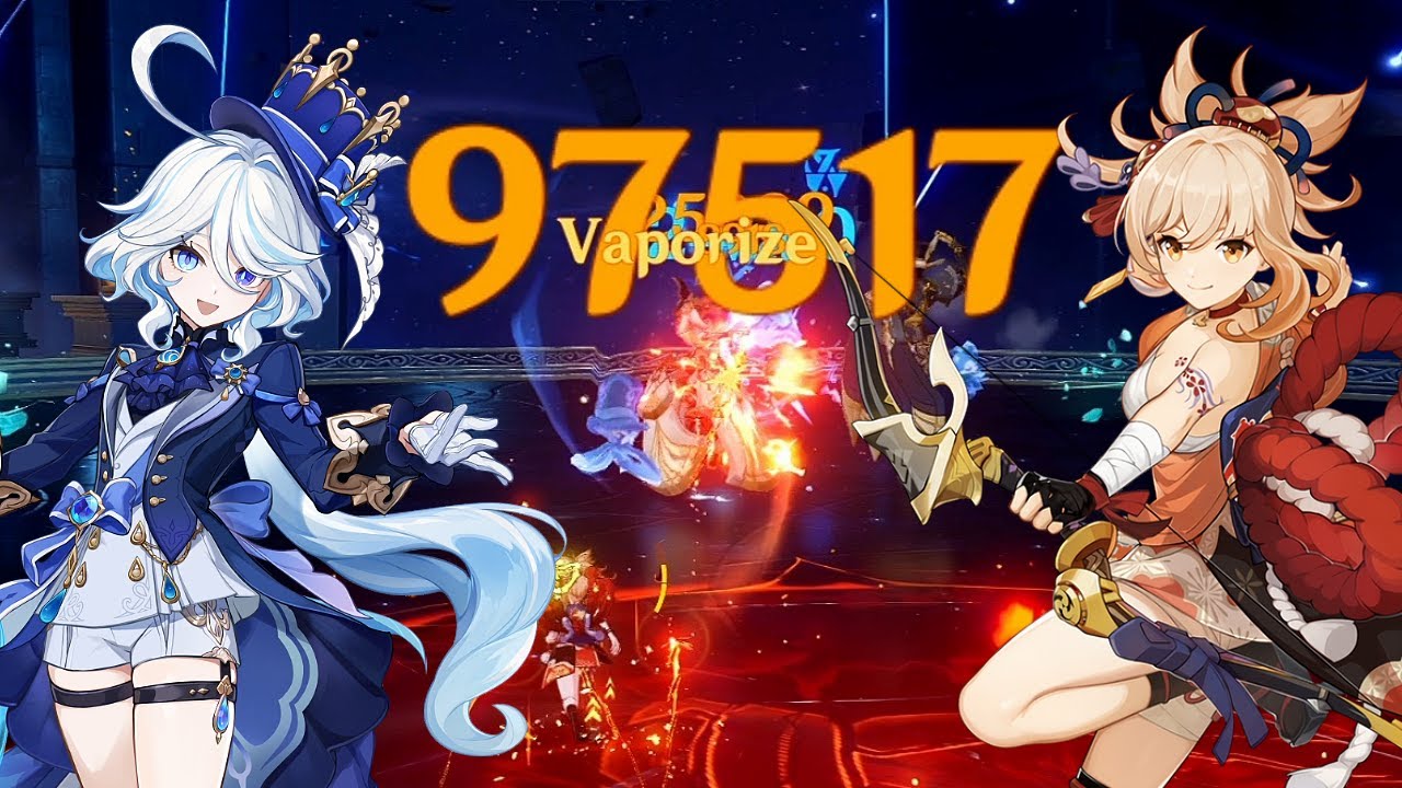 Furina with Yoimiya the BOSS SLAYER! All Chambers 2nd Half (4.2 ...