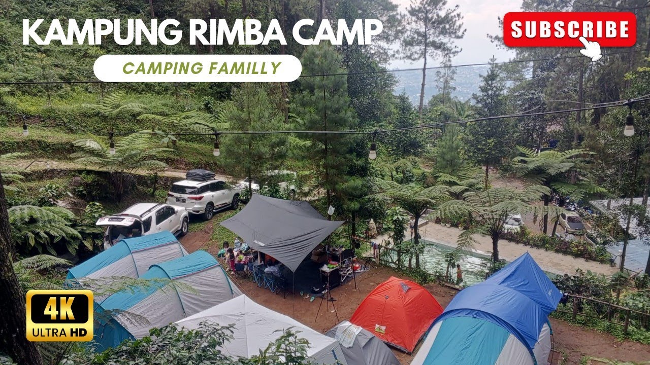 CAMPING KAMPUNG RIMBA PUNCAK BOGOR suasana sejuk dan nyaman - YouTube