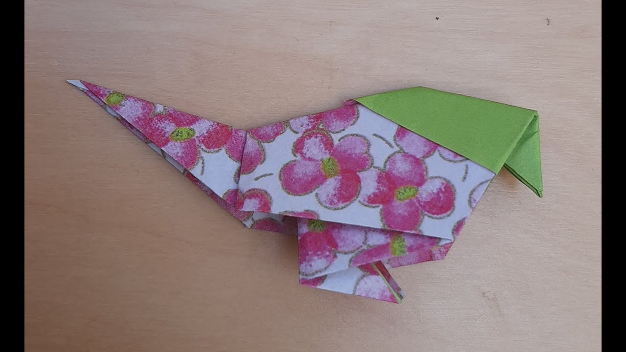 Origami Faltanleitung Vogel - YouTube