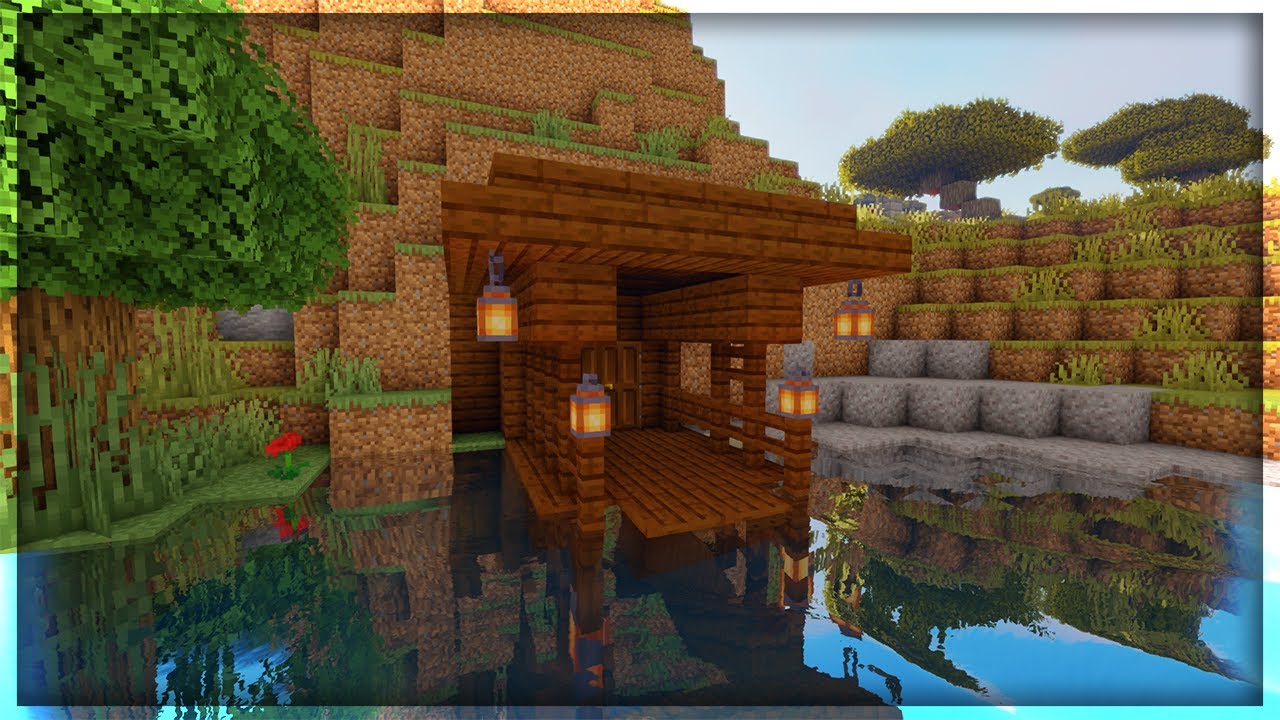 Minecraft Tutorial | How To Build a Simple Fishing shack. - YouTube