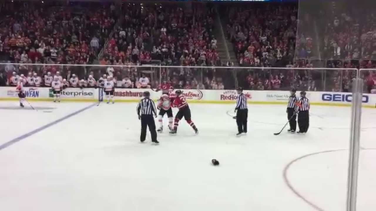 NJ Devils Fight (Fraser vs Simmonds) - YouTube