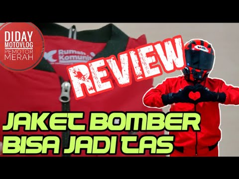 Review Jacket Bomber Pemotor Merah || Rumah Komunitas - YouTube