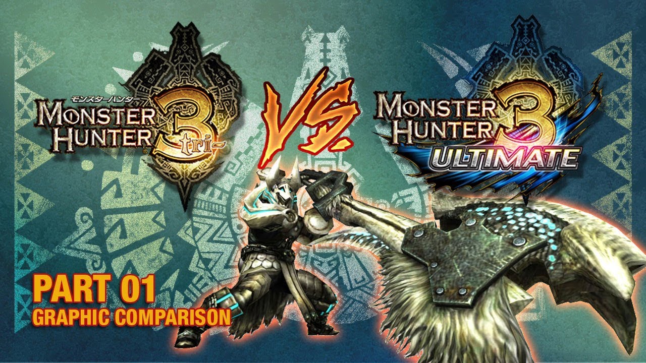 MHTri vs MH3U graphic comparison Part 1 - YouTube