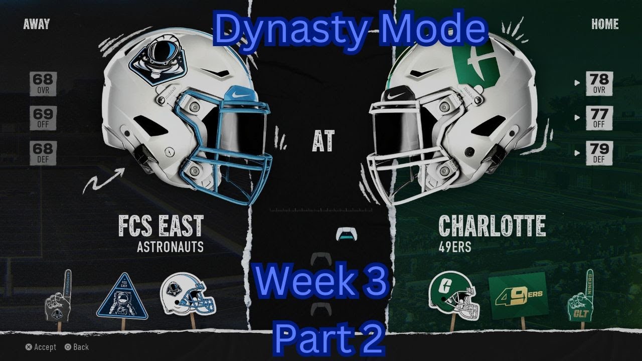 CFB 25 - UNC Charlotte vs FCS East [Week 3] - Pt.2 - YouTube
