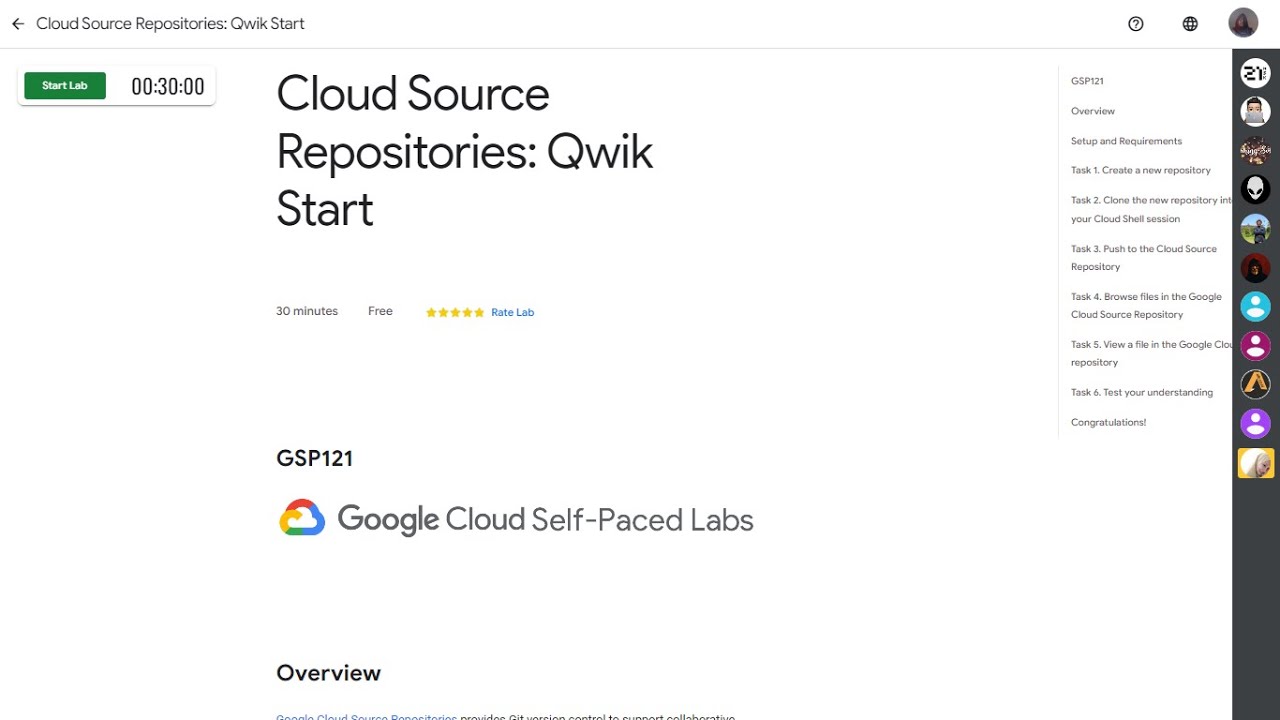 Cloud Source Repositories Qwik Start GSP121 - YouTube