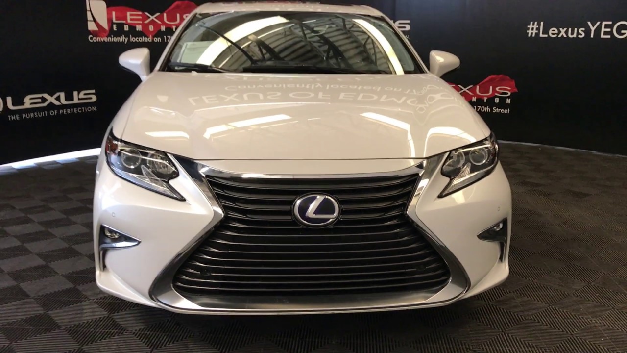 White 2016 Lexus ES 300h Standard Package Review Edmonton Alberta ...