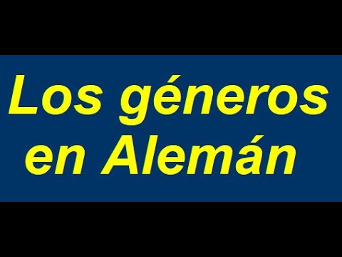 Los géneros en alemán - YouTube