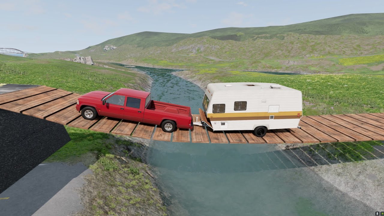 Truck vs Giant Bridge - Beamng Drive - YouTube
