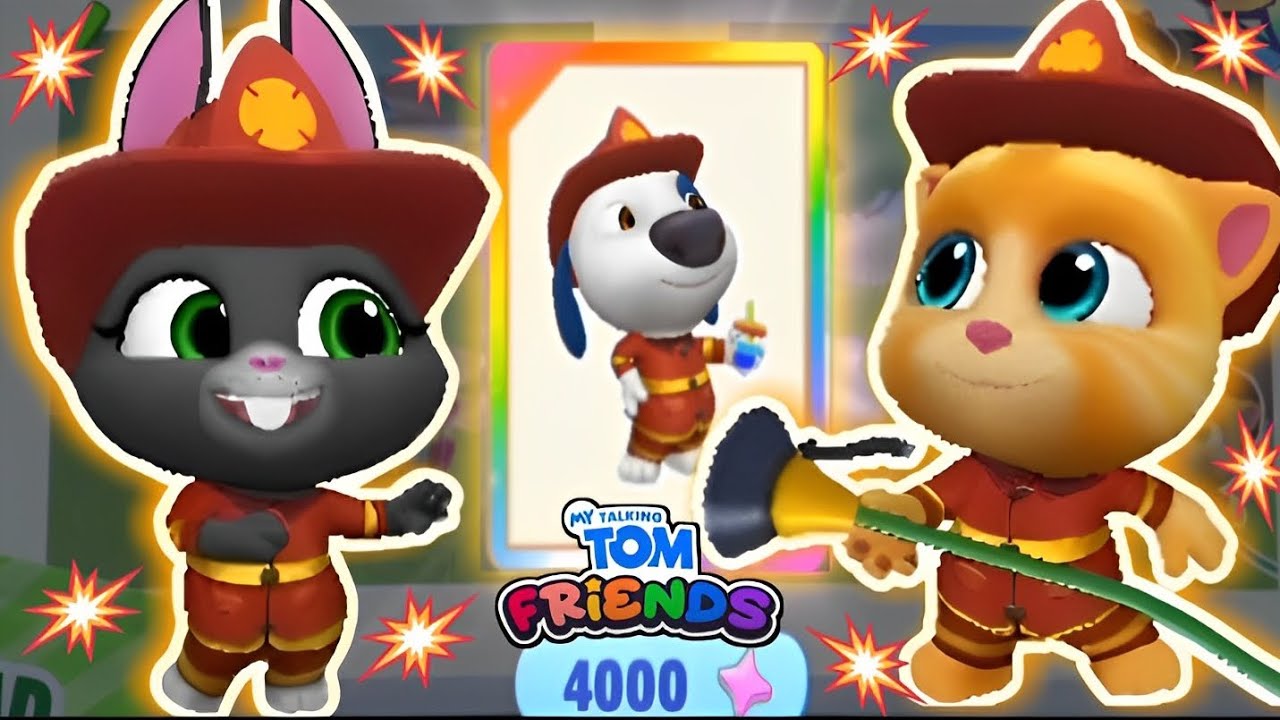 🌈💥👩‍🚒🚒🔥Firefighter Uniform & Firefighter Cap🔥🚒👩‍🚒💥🌈My Talking Tom ...
