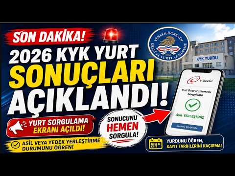 📢 SON DAKİKA! 2026 KYK YURT BAŞVURU SONUÇLARI AÇIKLANDI! 🔥KYK YURT BAŞVURU SORGULAMA! #2026yks #ky