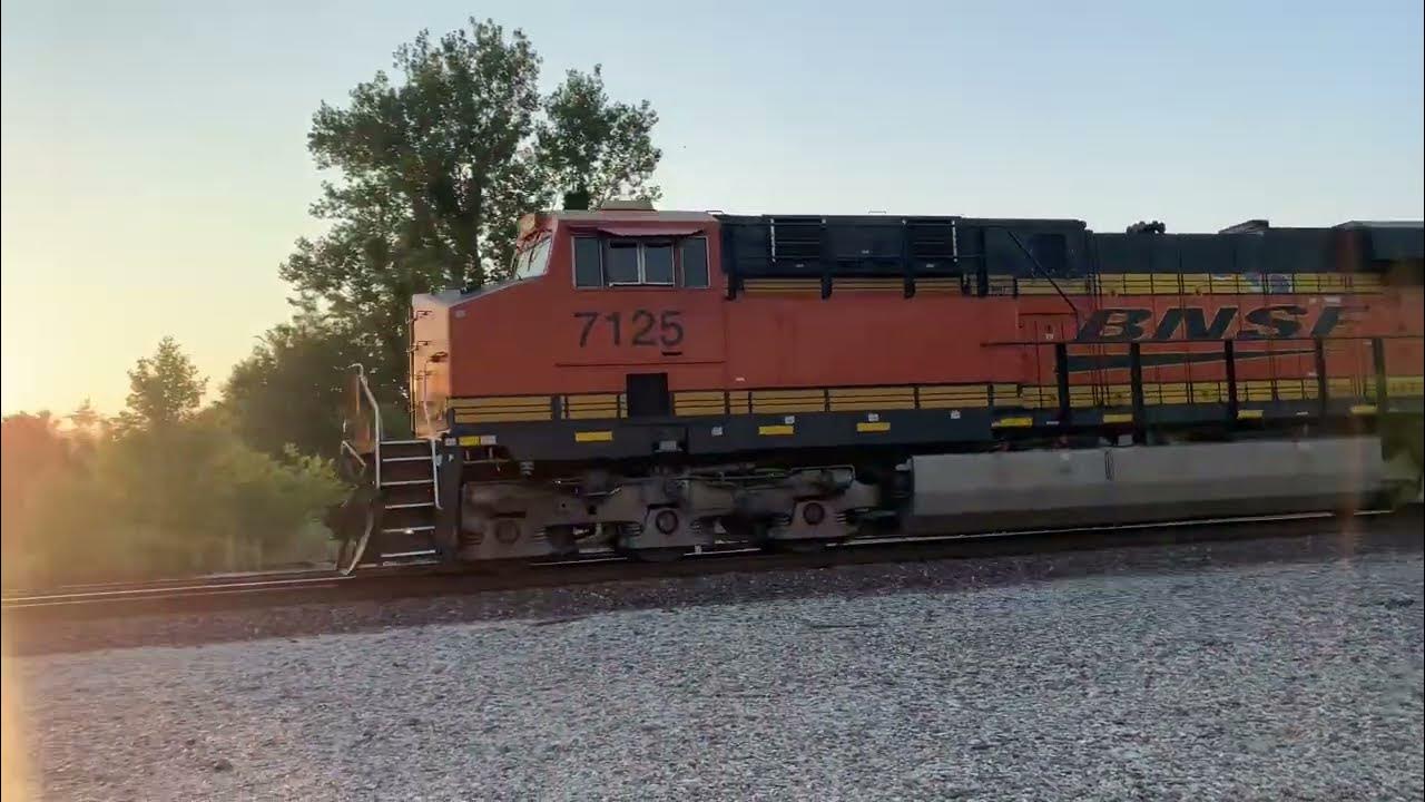 BNSF 7125 Leads gondola train with Hornshow 6-17-2024 - YouTube