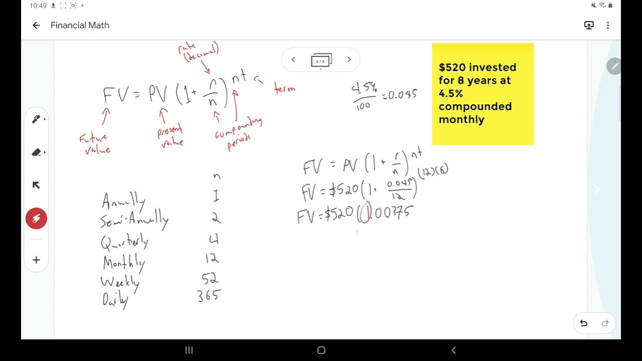Financial Math 2 - Compound Interest and the Rule of 72 - YouTube