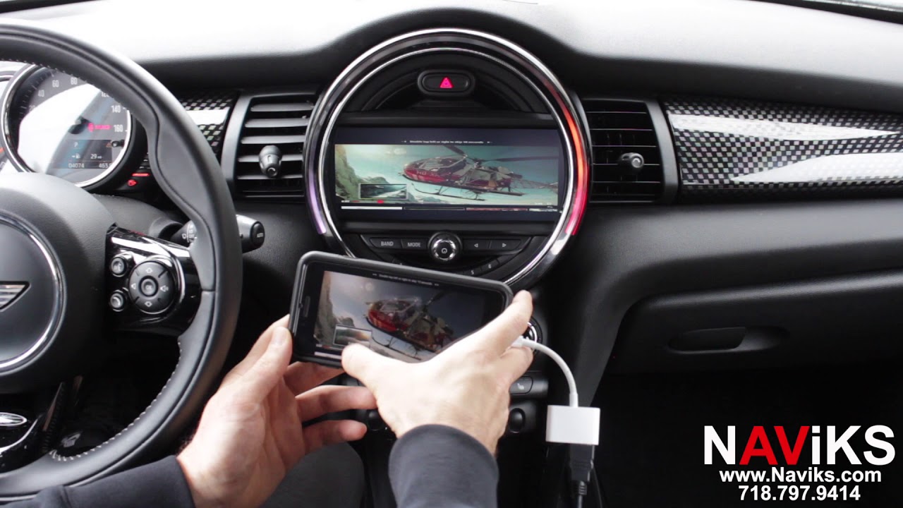 2018 Mini Cooper S F55 NAViKS HDMI Video Interface Add Smartphone ...