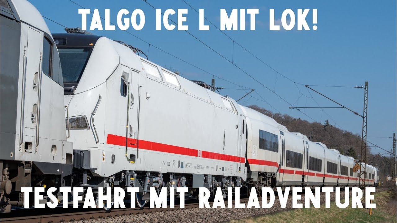 Talgo ICE L mit DB Baureihe 105 – Testfahrt auf der Geislinger Steige ...