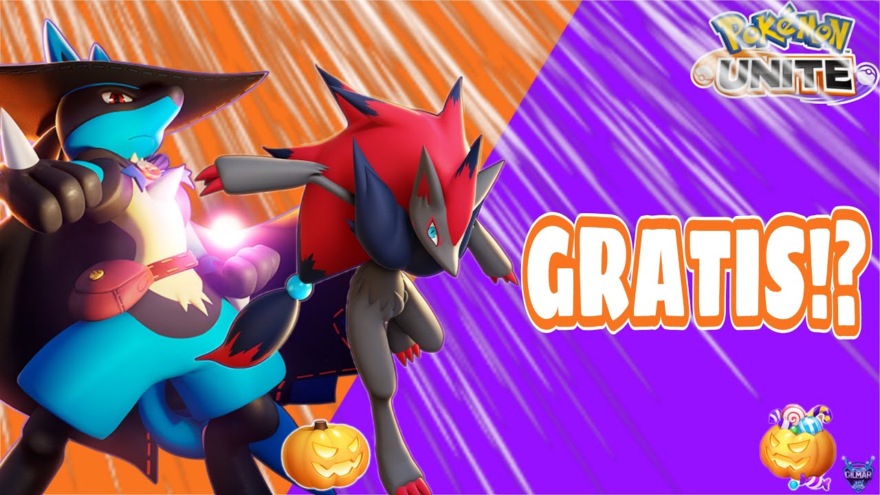 Lucario Cosplay y Zoroark GRATIS - Pokémon UNITE Halloween 2022 - YouTube