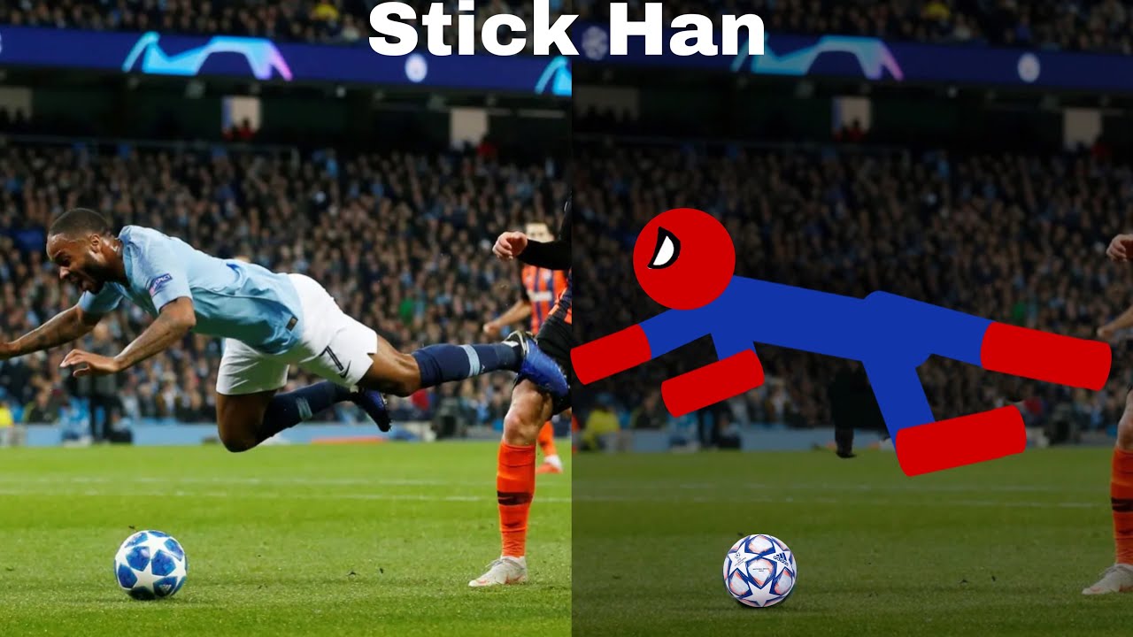 Real Football vs Stickman | Stickman Dismounting funny moments | Like a ...