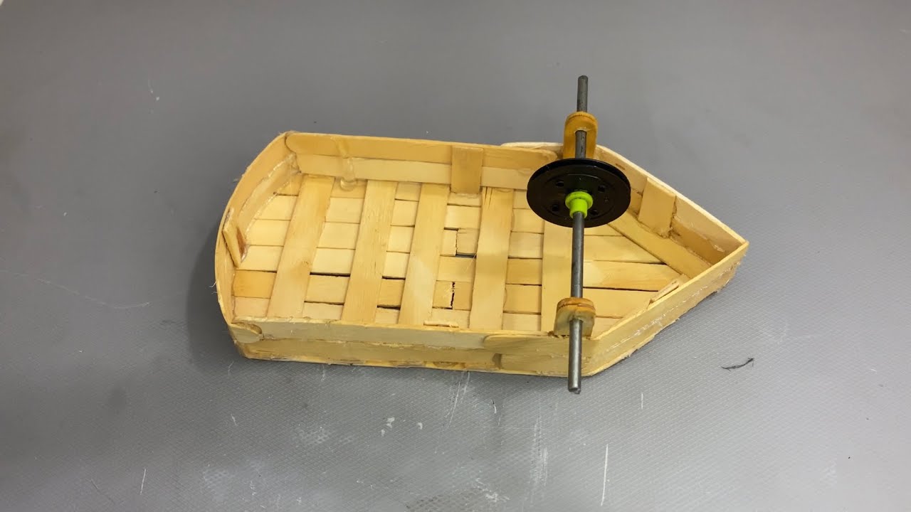 DLY BOAT MAKE | High Speed Stick elastic rubber band Boat |dc motor ...