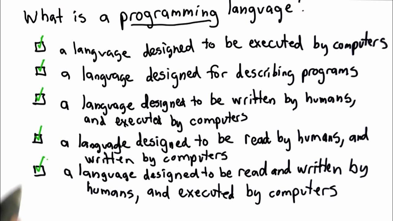 Solution to What is a Programming Language - CS101 - Udacity - YouTube