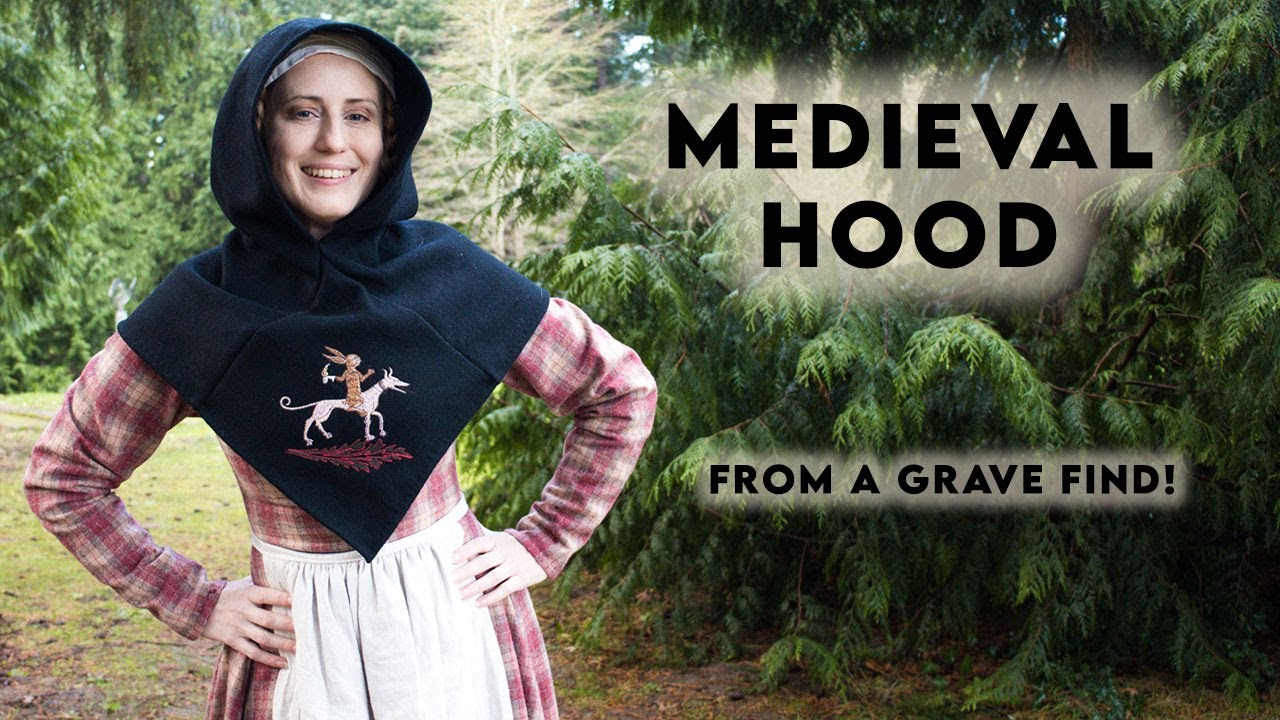 Make An Easy Medieval Hood (Skjoldehamn grave find pattern) - YouTube