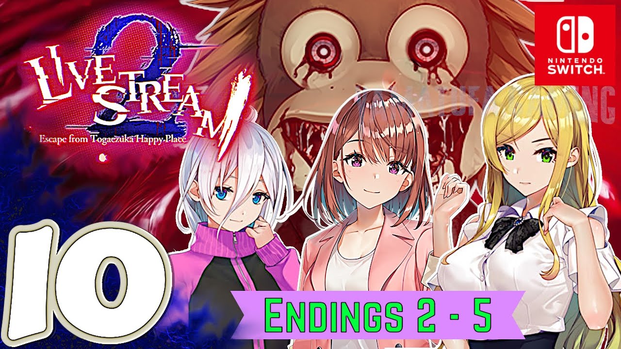 Livestream 2: Escape from Togaezuka Happy Place | Playthrough Part 10 (Ending 2 - 5) | No ...