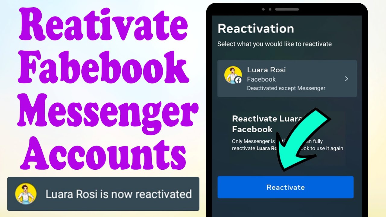 How to Reactivate facebook account 2023 | Reactivate messenger account ...
