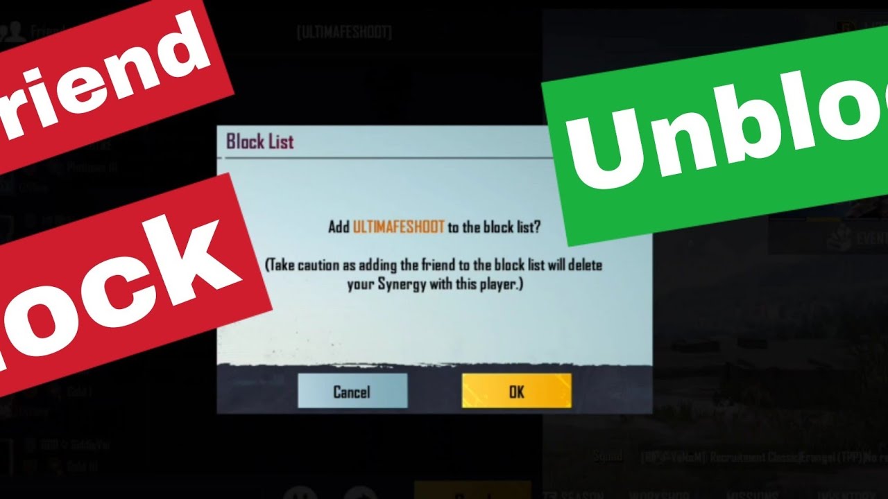 How to Unfriend, Block and Unblock in PUBG Mobile - YouTube