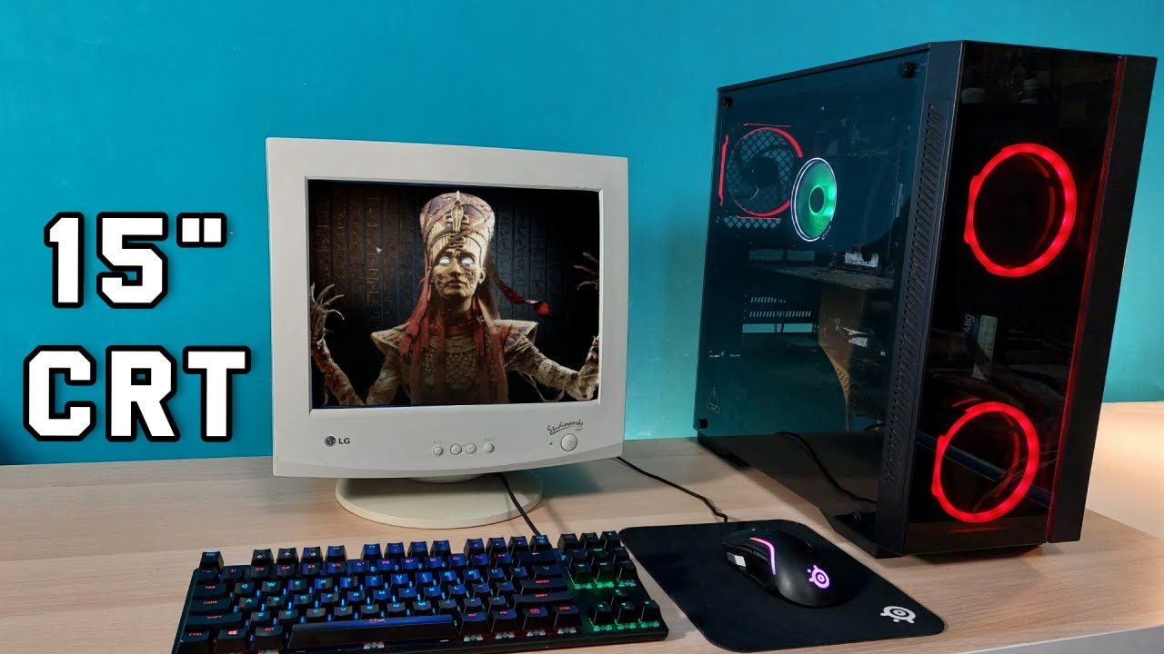 Modern games on a CRT monitor...in 2023 - YouTube